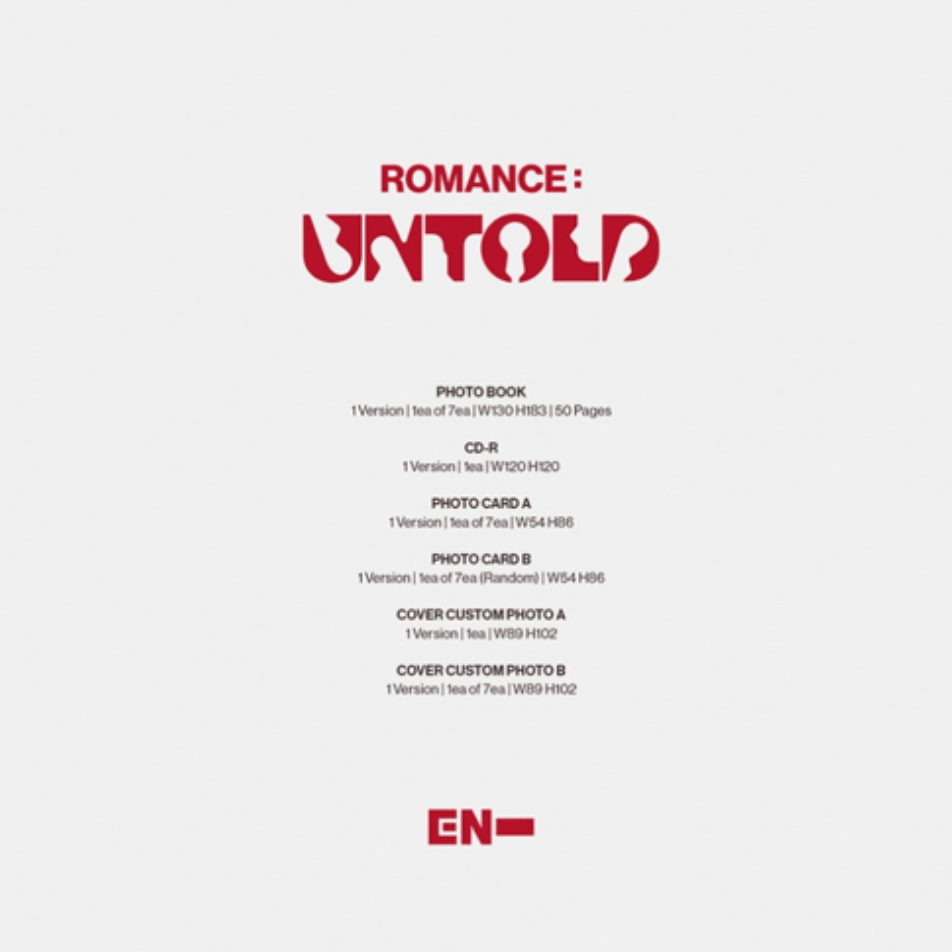 [ENHYPEN] ROMANCE : UNTOLD (ENGENE ver.) – Coréelle
